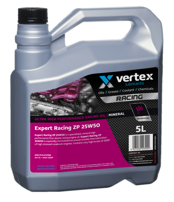 EXPERT RACING ZP 25W-50 5 LITRE - Vertex Lubricants