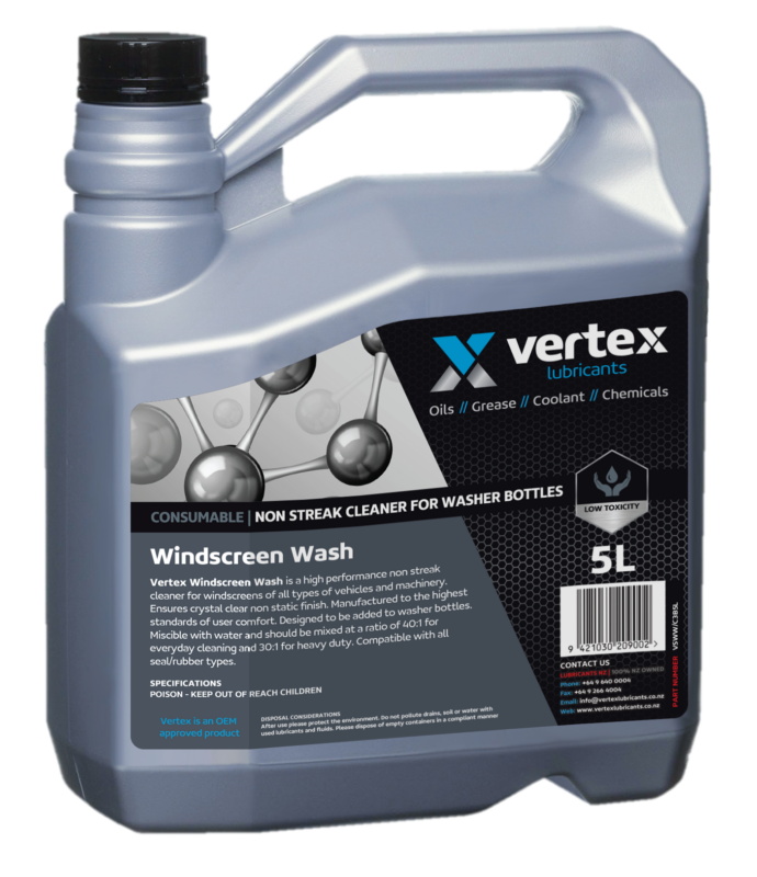 Windscreen Wash Concentrate - Vertex Lubricants